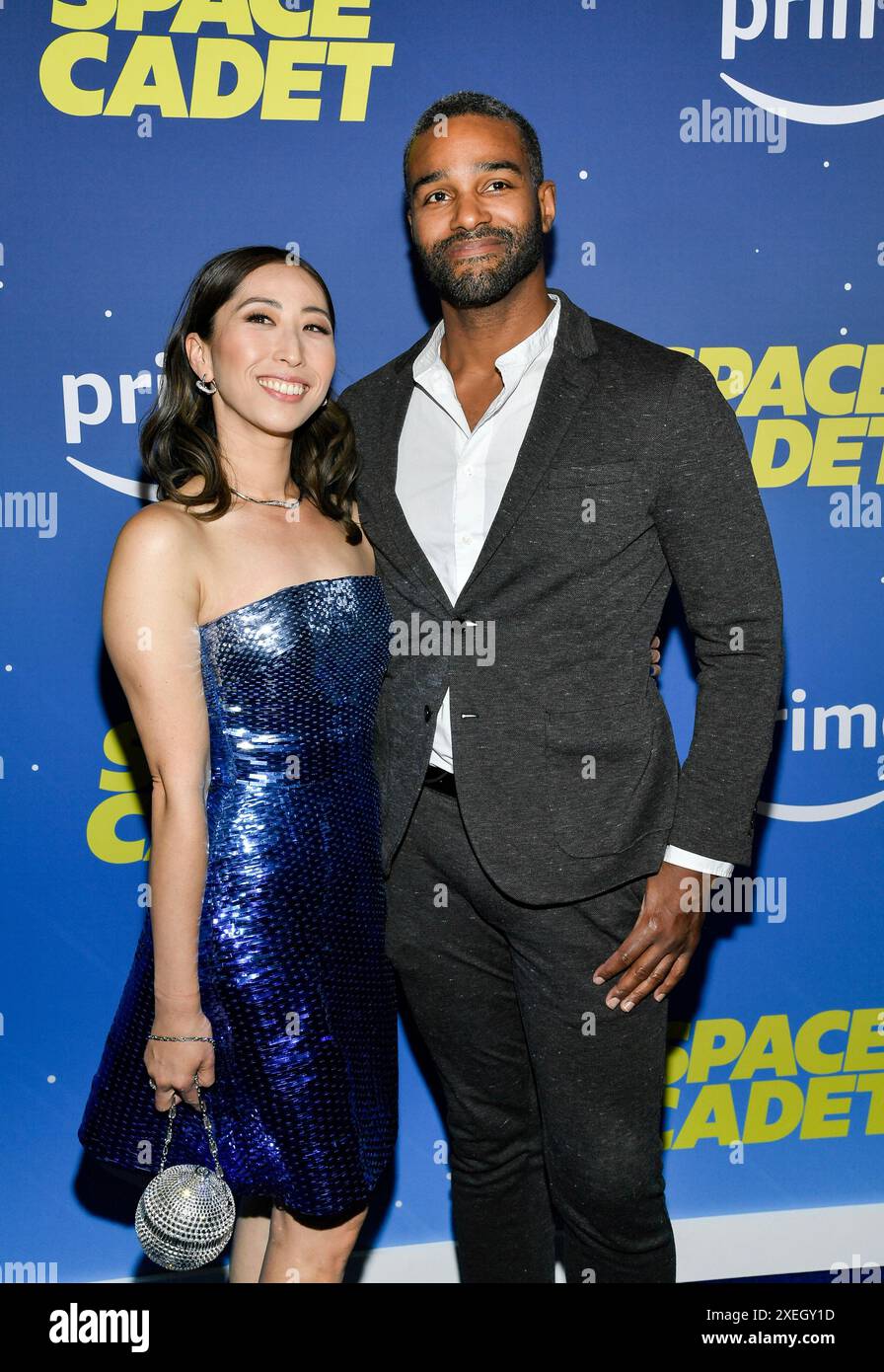 Josephine Huang, left, and Bo Pratt attend the Amazon MGM Studios ...