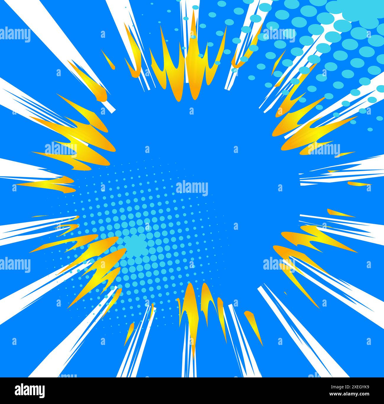 Cartoon background, comic book backdrop. Retro vector comics pop art ...