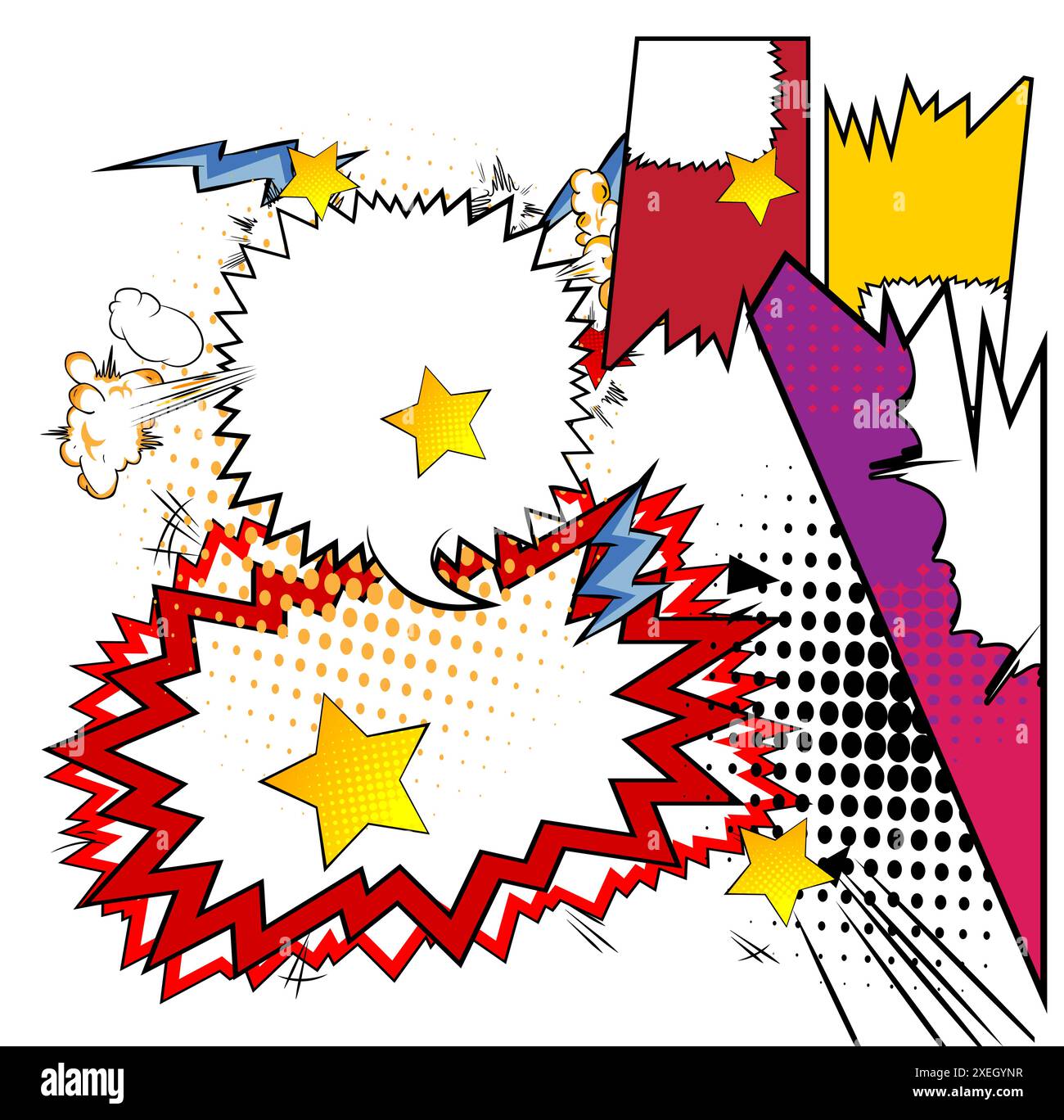 Cartoon background, comic book backdrop. Retro vector comics pop art ...