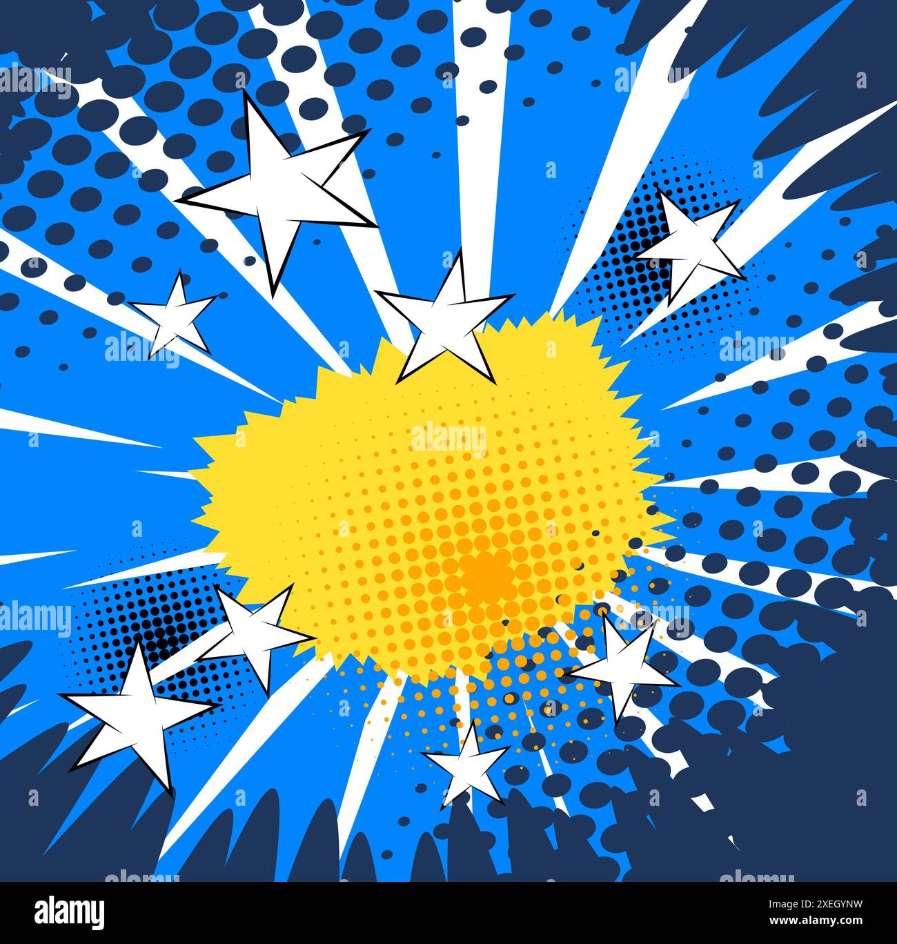 Cartoon background, comic book backdrop. Retro vector comics pop art ...