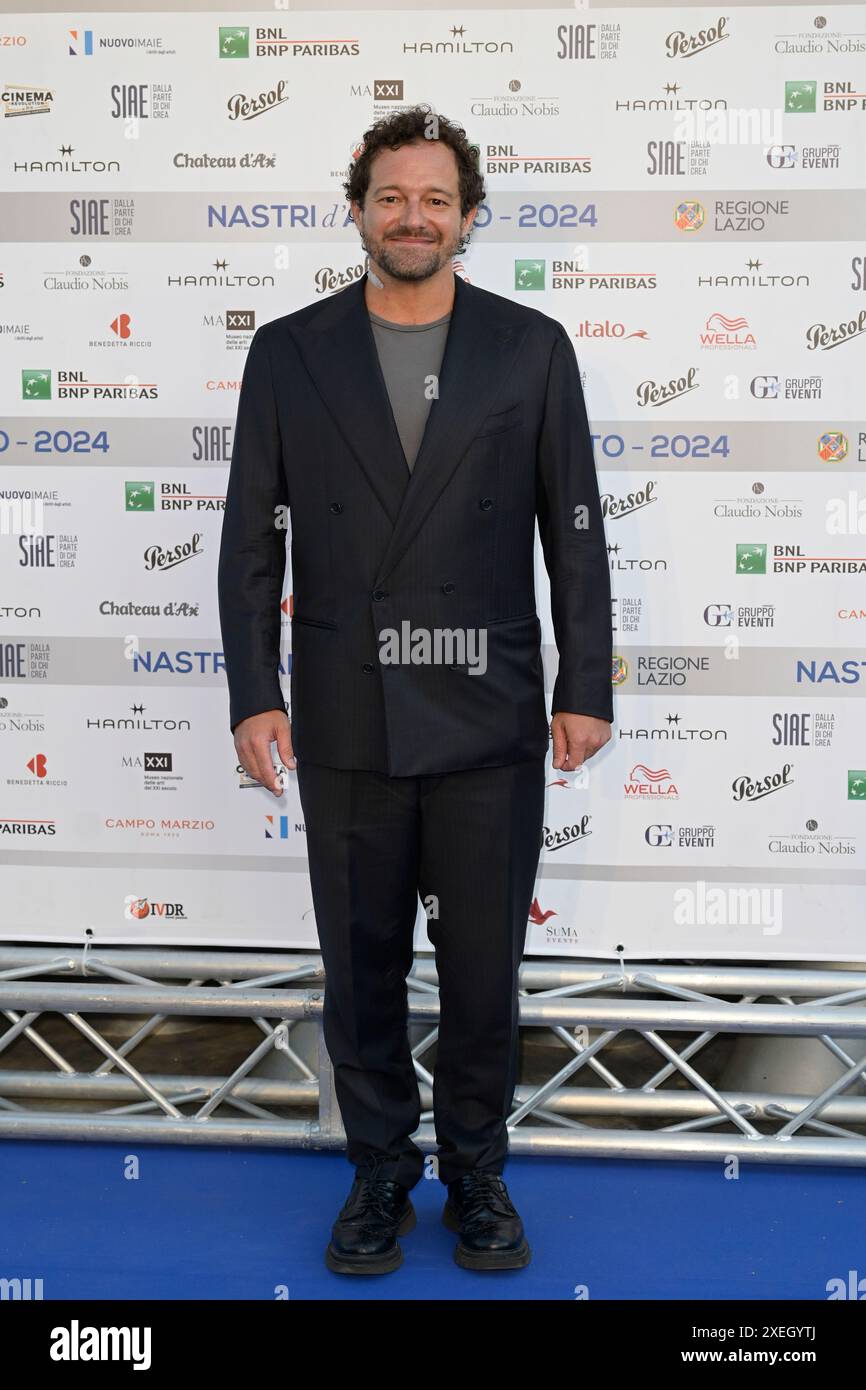 Rome, Italy. 27th June, 2024. Brando De Sica attends the blu carpet of ...