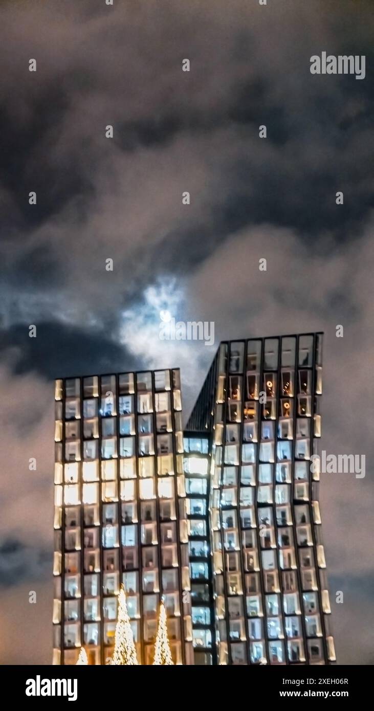 Dance towers at full moon Stock Photo - Alamy