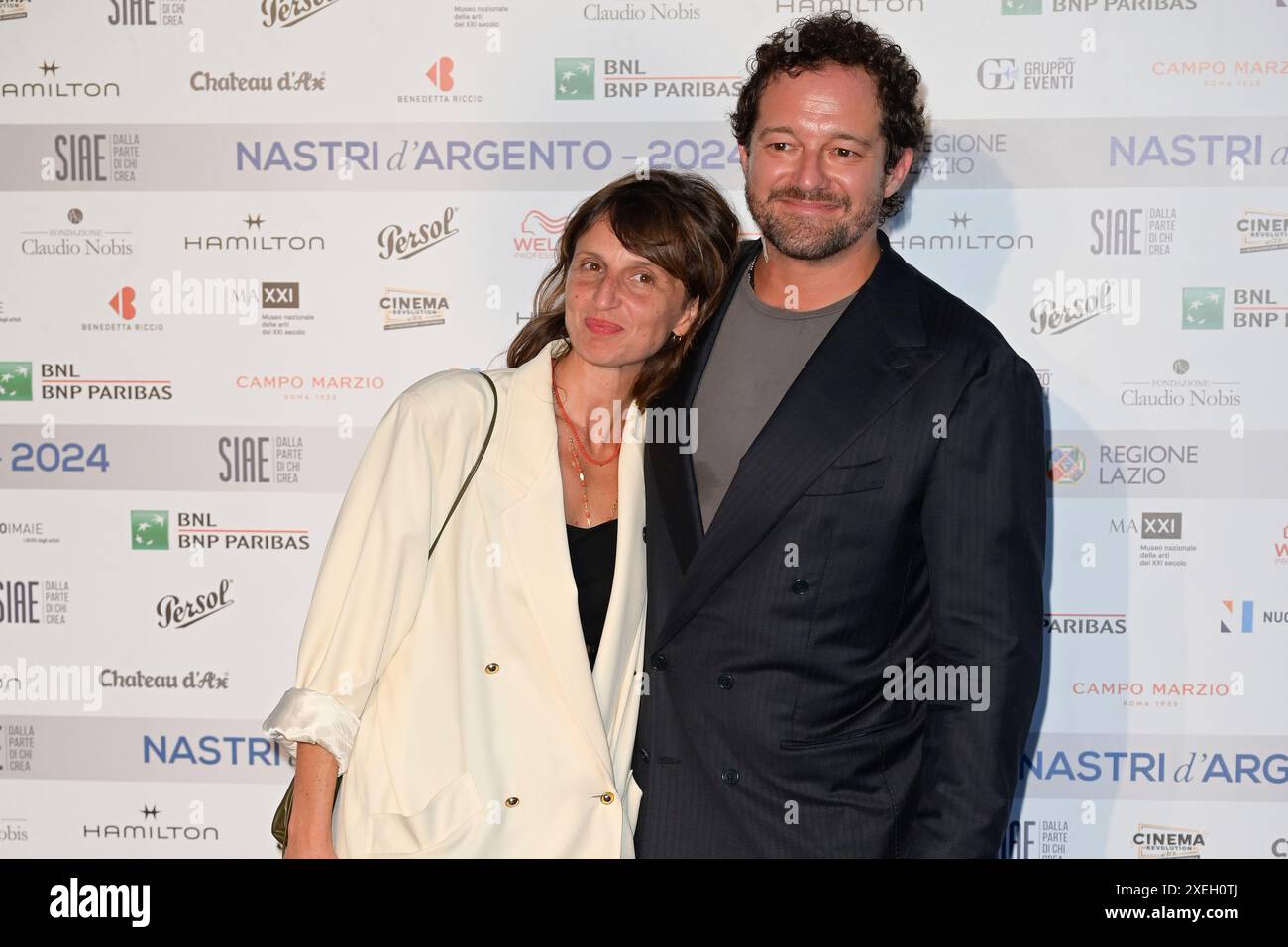 Rome, Italy. 27th June, 2024. Martina (l) and Brando De Sica (r) attend ...