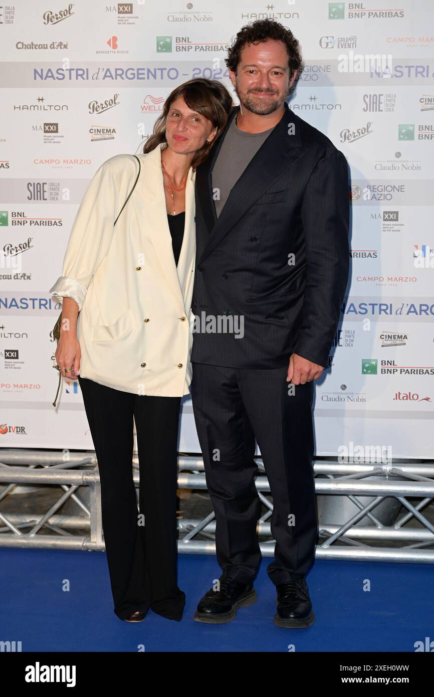 Rome, Italy. 27th June, 2024. Martina (l) and Brando De Sica (r) attend ...