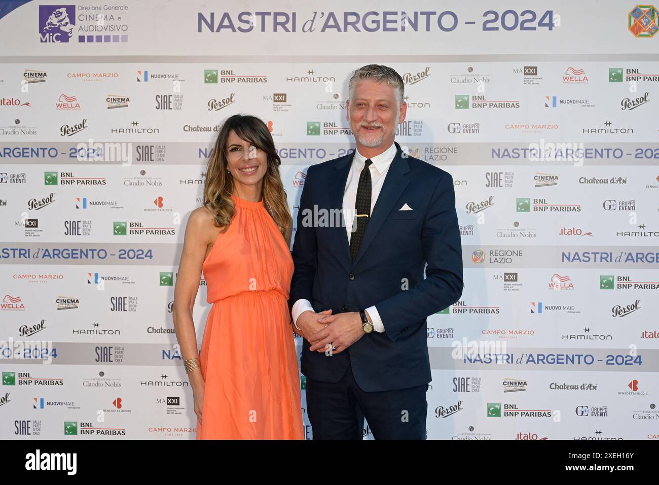 Rome, Italy. 27th June, 2024. Valeria Falcioni (l9 and Alessandro Giuli ...