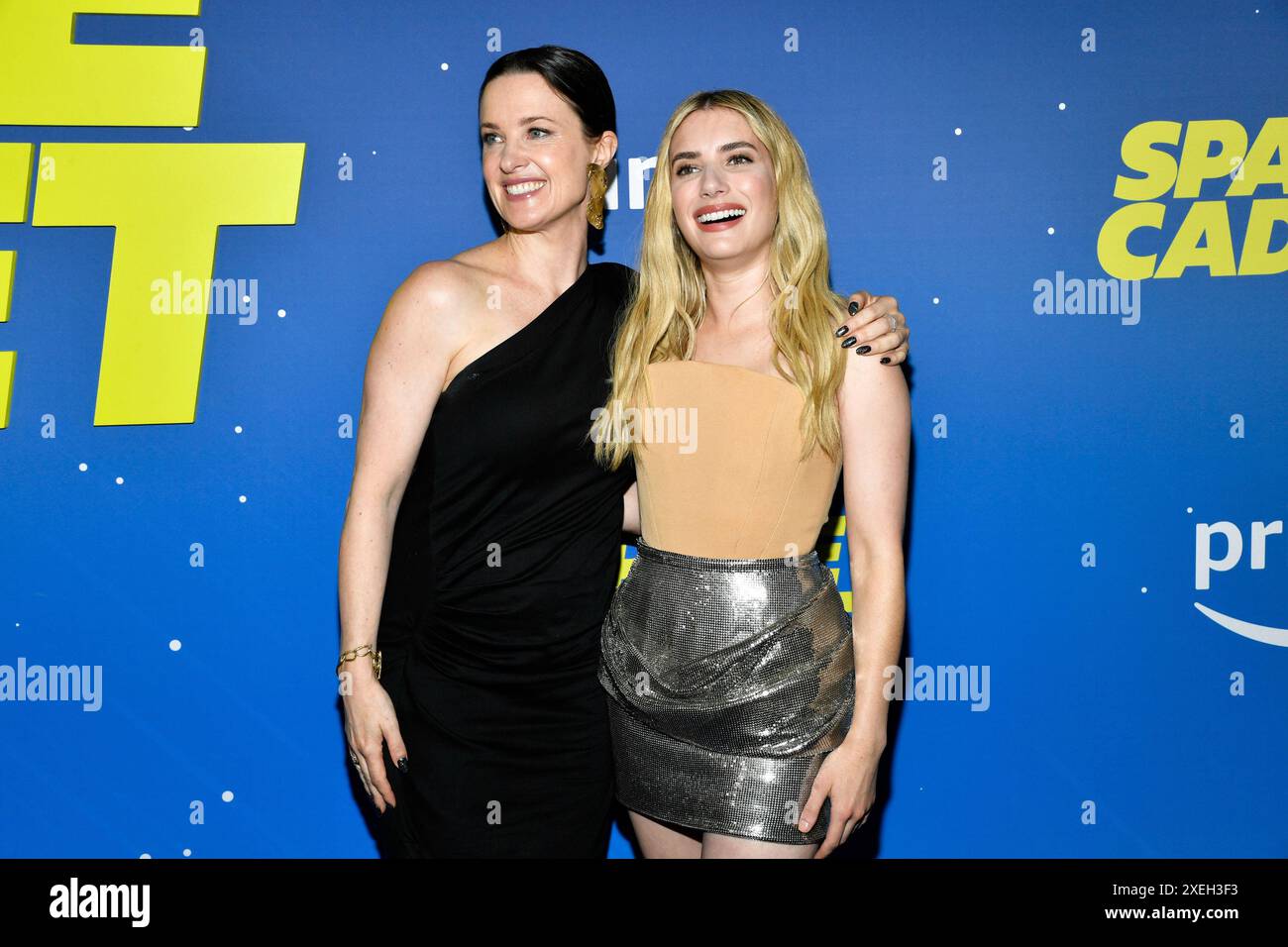 Writer-director Liz W. Garcia, left, and actor Emma Roberts attend the Amazon MGM Studios ...