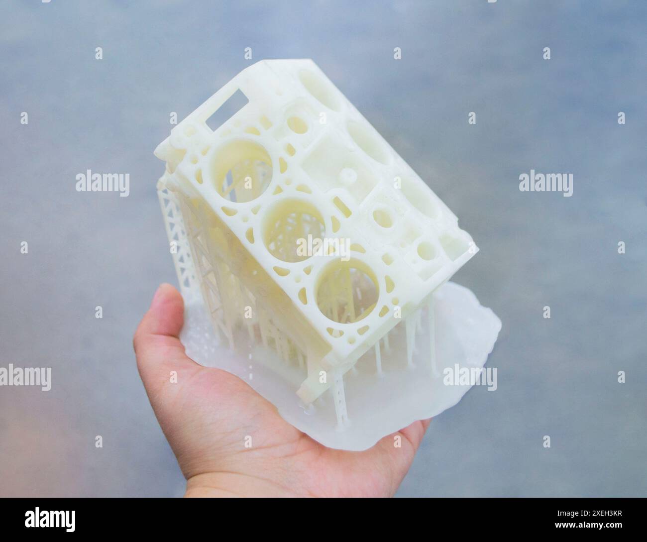 Detailed models in form of internal combustion engine printed on 3D ...