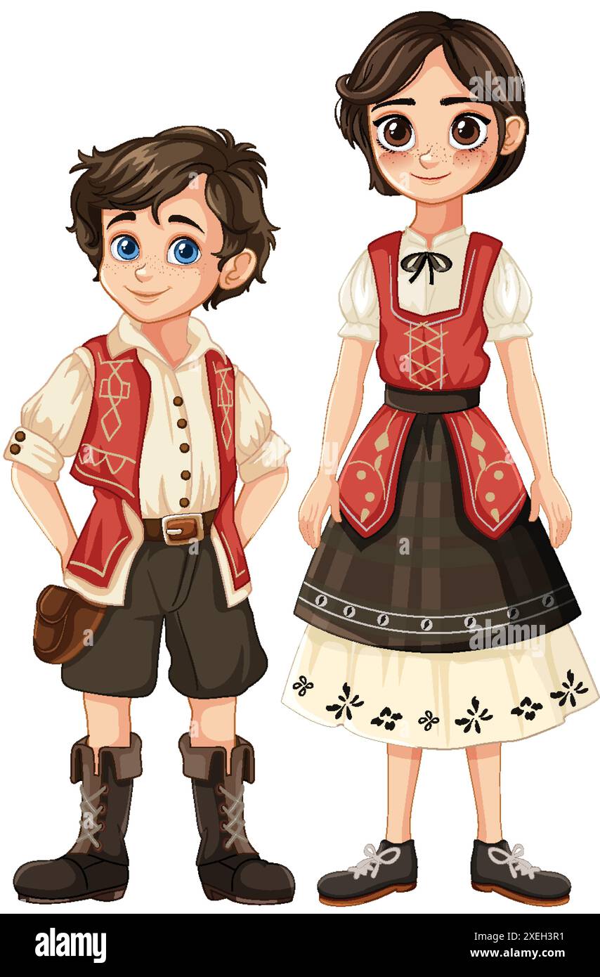 Heritage european fashion Stock Vector Images - Alamy