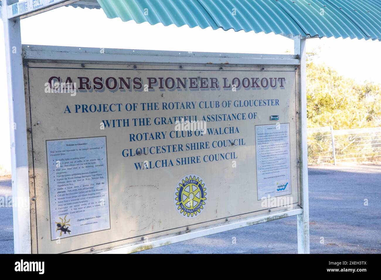 Carsons Pioneer Lookout near Gloucester in regional New South Wales ...