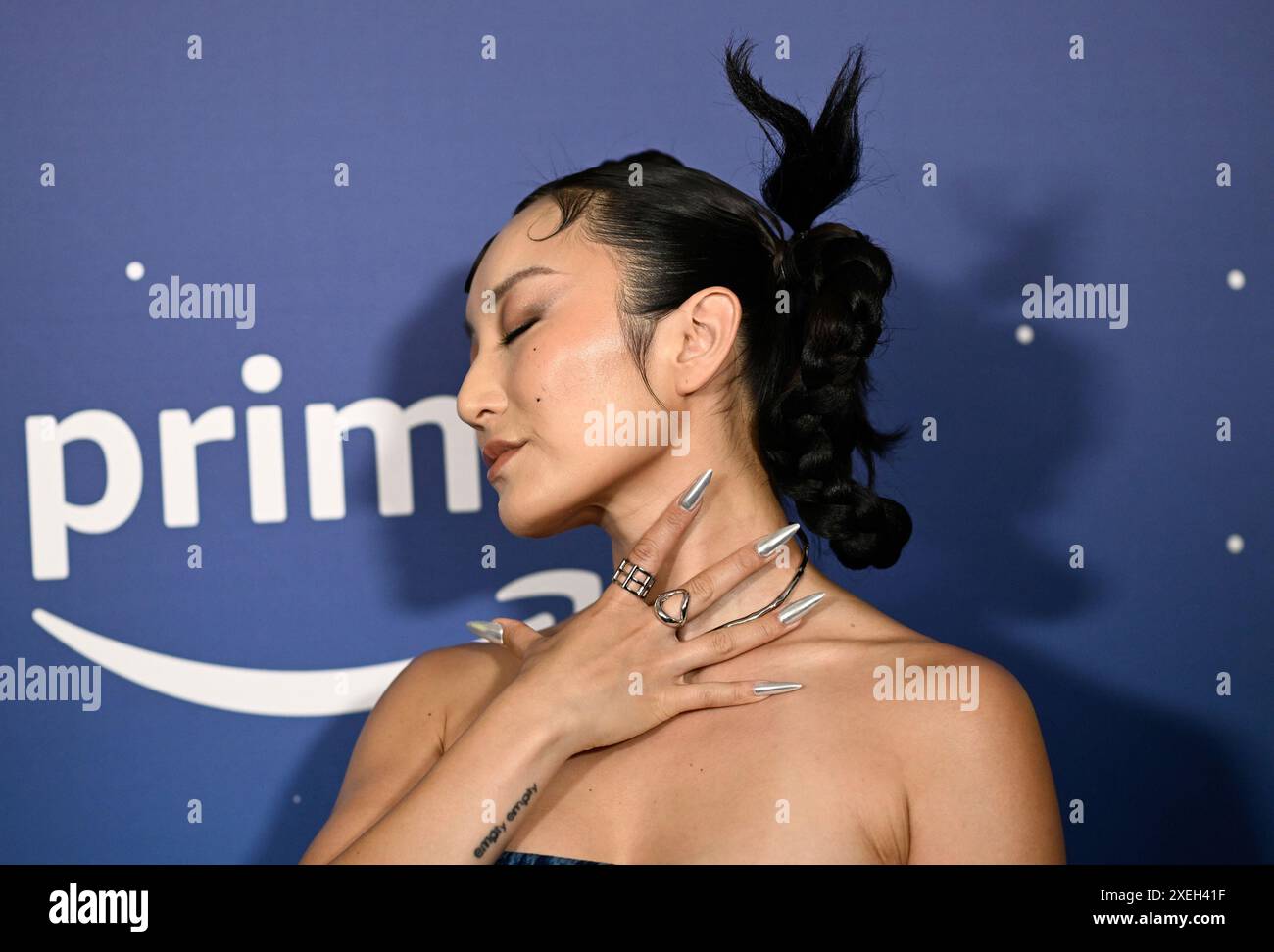 Poppy Liu attends the Amazon MGM Studios premiere of "Space Cadet" at ...