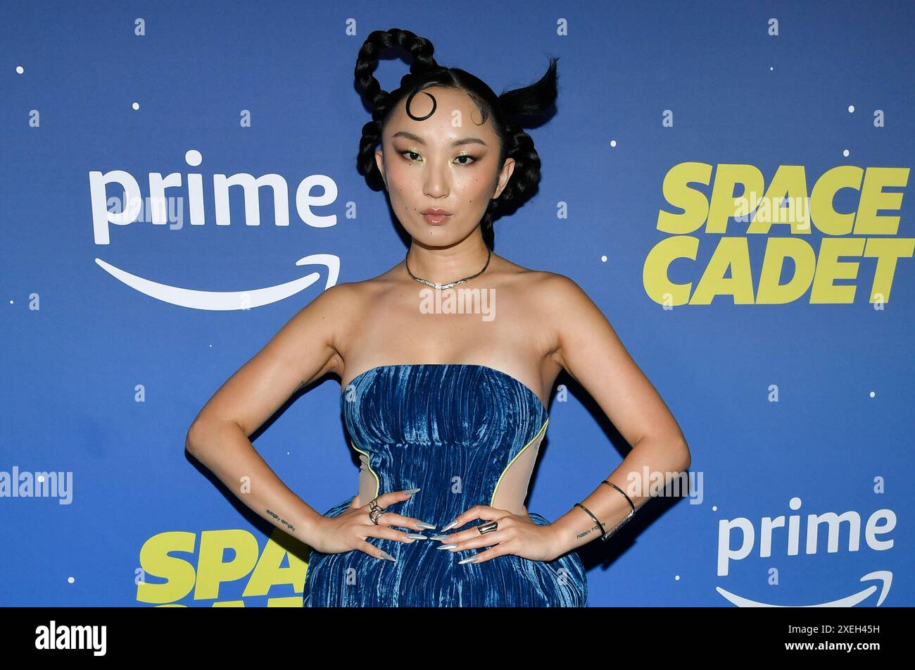 Poppy Liu attends the Amazon MGM Studios premiere of "Space Cadet" at ...