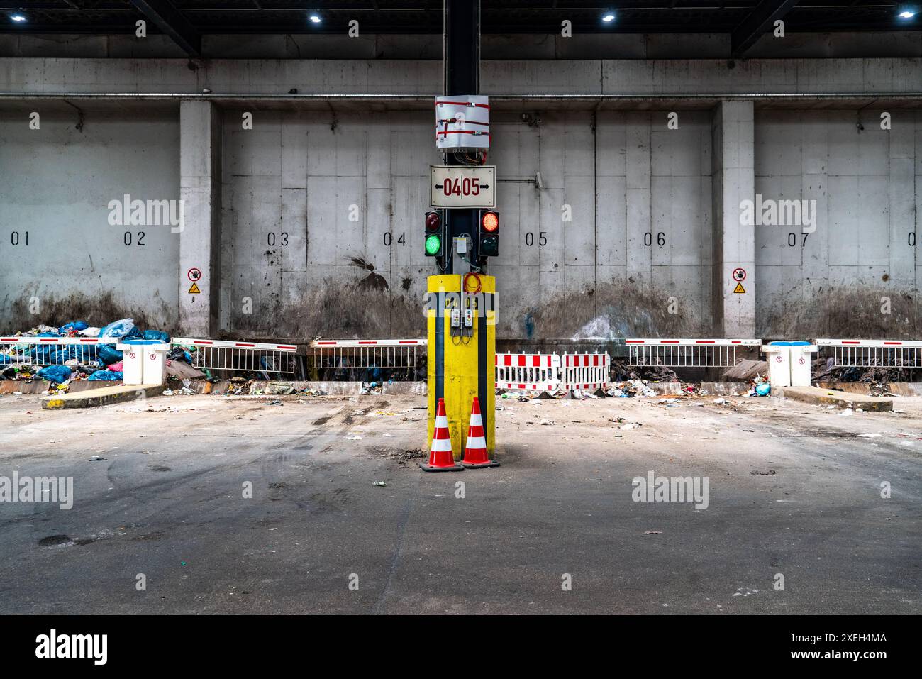 Unloading point in a waste-to-energy plant Stock Photo - Alamy