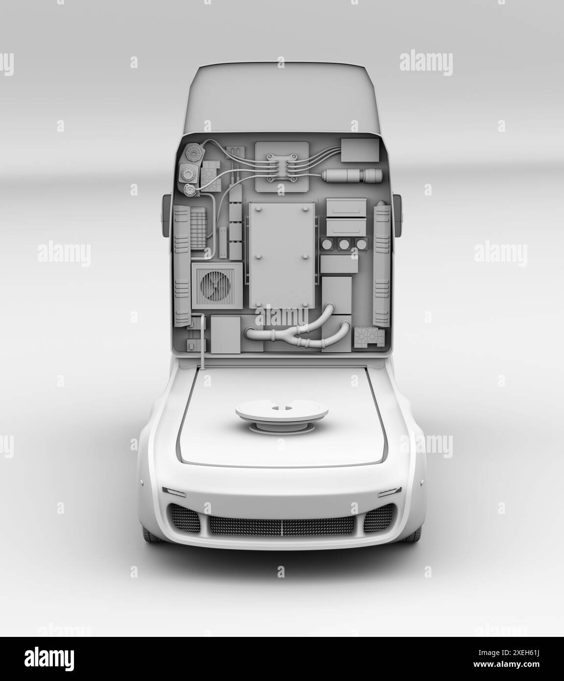 Hydrogen fuel cell electric vehicle Black and White Stock Photos ...