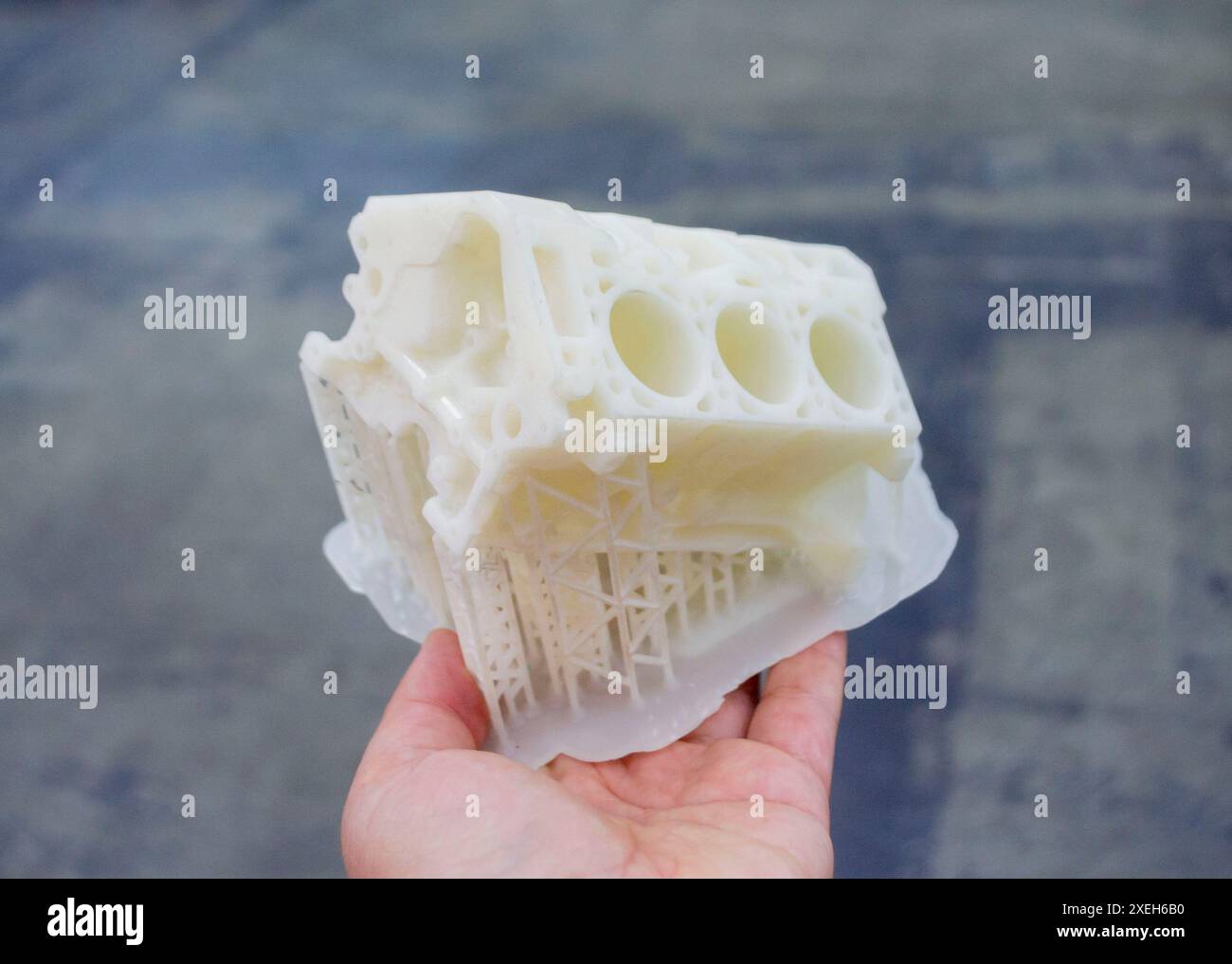 Detailed models in form of internal combustion engine printed on 3D ...