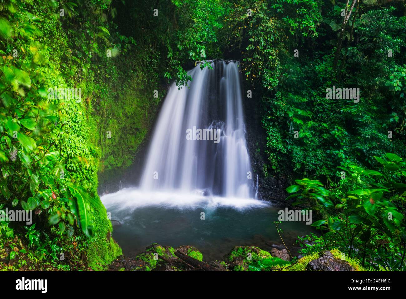 Danta waterfall, Arenal Volcano National Park, Alajuela Province, Costa ...