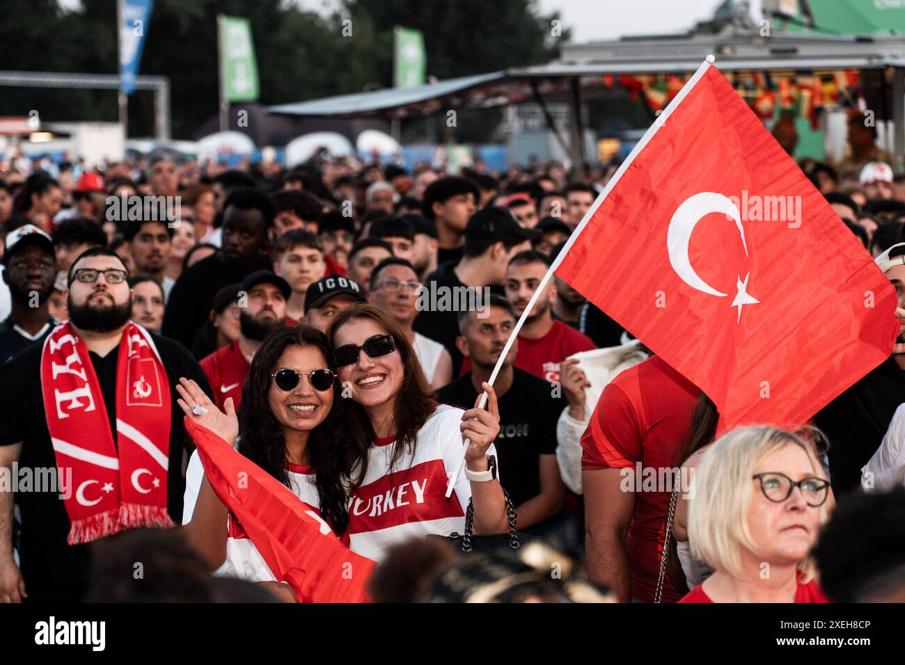 Tuerkische Fans, Turkey Fans GER, UEFA EURO 2024, Tschechien vs Tuerkei ...
