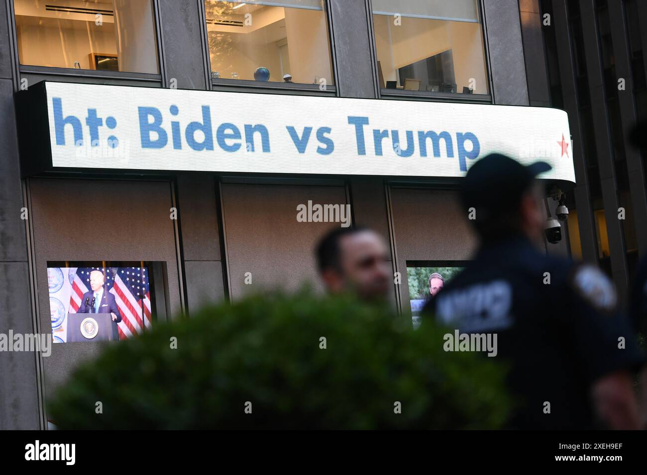 New York, USA. 27th June, 2024. News Corporation building ticker ...