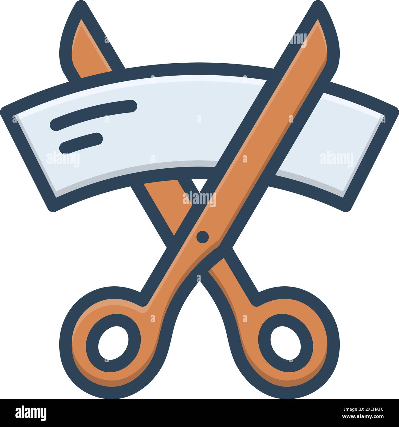 Ceremony ribbon cut icon hi-res stock photography and images - Alamy