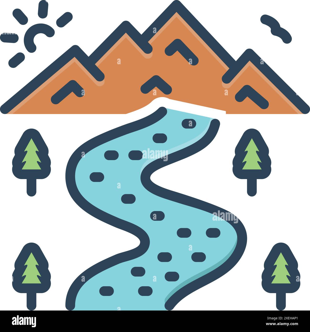 Icon for river,bourn Stock Vector Image & Art - Alamy