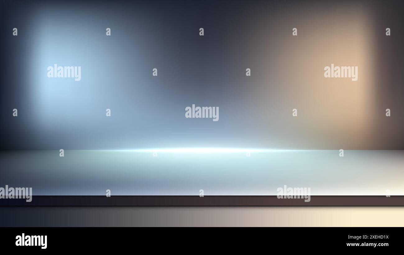 Modern White Floor Stage with Spotlight for Entertainment, Award ...