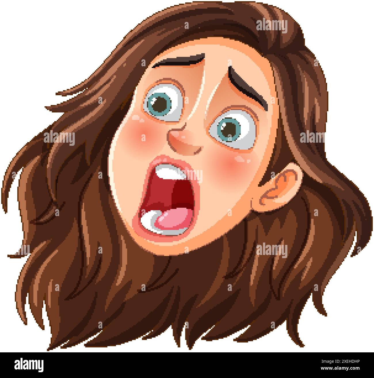 Portrait surprised astonished woman Stock Vector Images - Alamy
