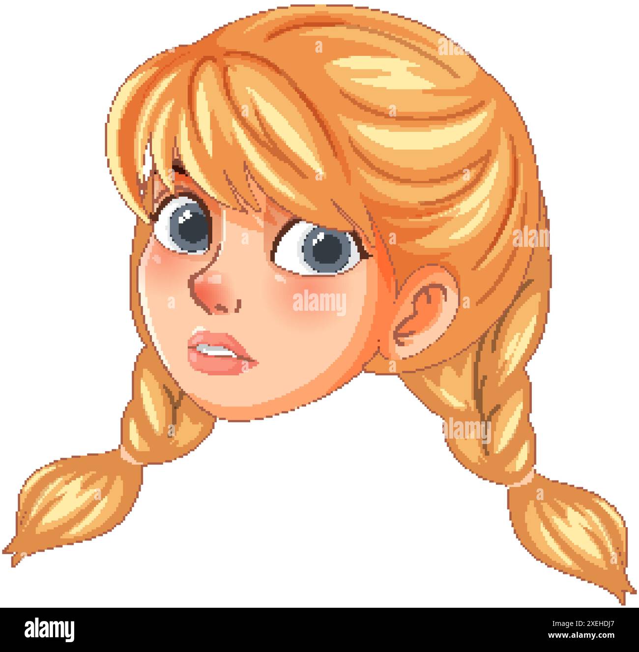 Illustration of a girl with expressive face Stock Vector Image & Art ...