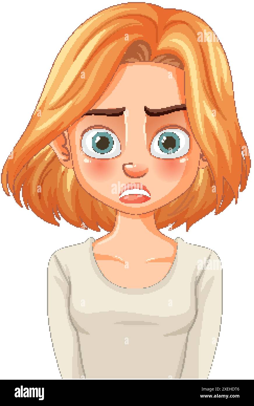 Portrait surprised astonished woman Stock Vector Images - Alamy