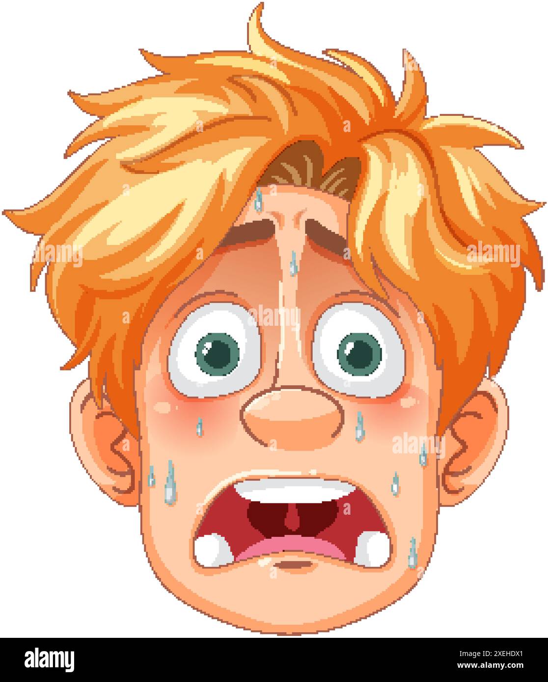 A shocked face with sweat drops Stock Vector Image & Art - Alamy