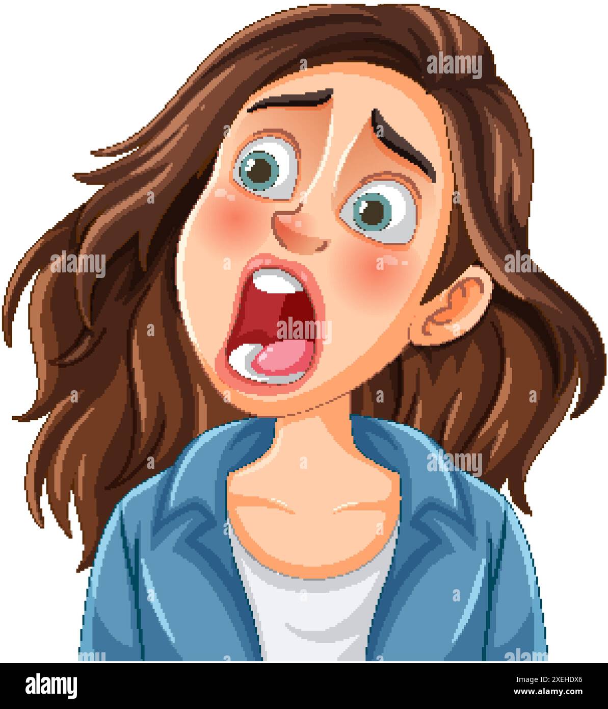 Illustration of a woman expressing shock Stock Vector Image & Art - Alamy