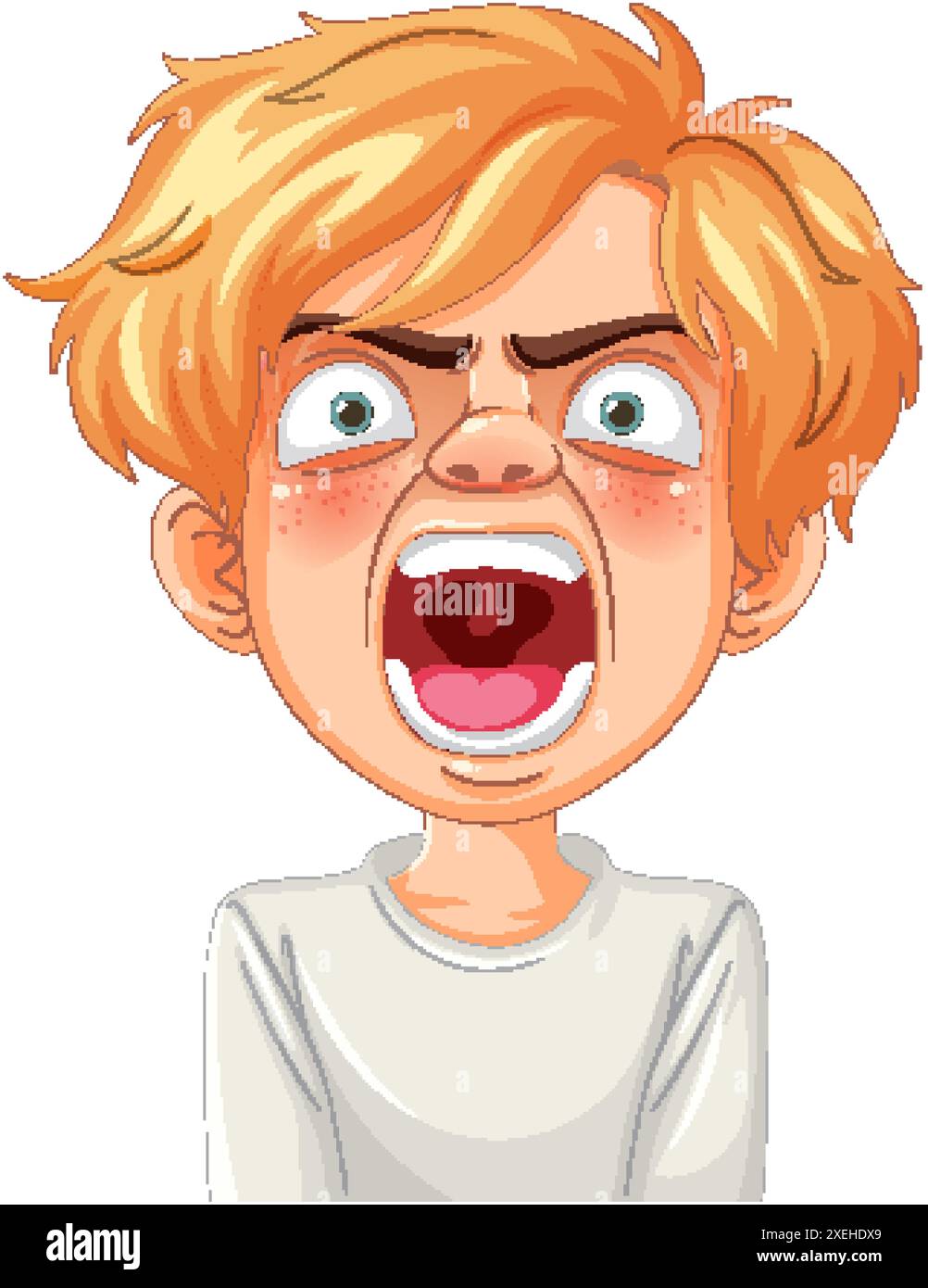 Illustration of a boy expressing anger Stock Vector Image & Art - Alamy