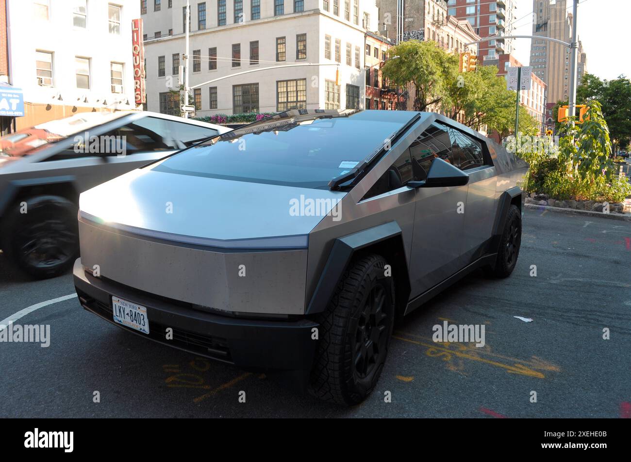 New York, USA. 25th June, 2024. A Tesla Cybertruck is seen on the ...