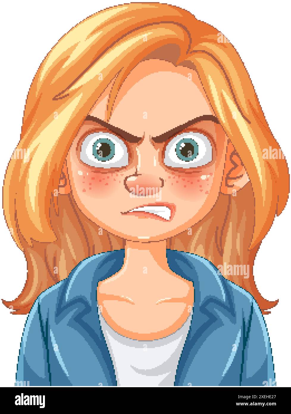 Illustration of an angry woman with red hair Stock Vector Image & Art ...