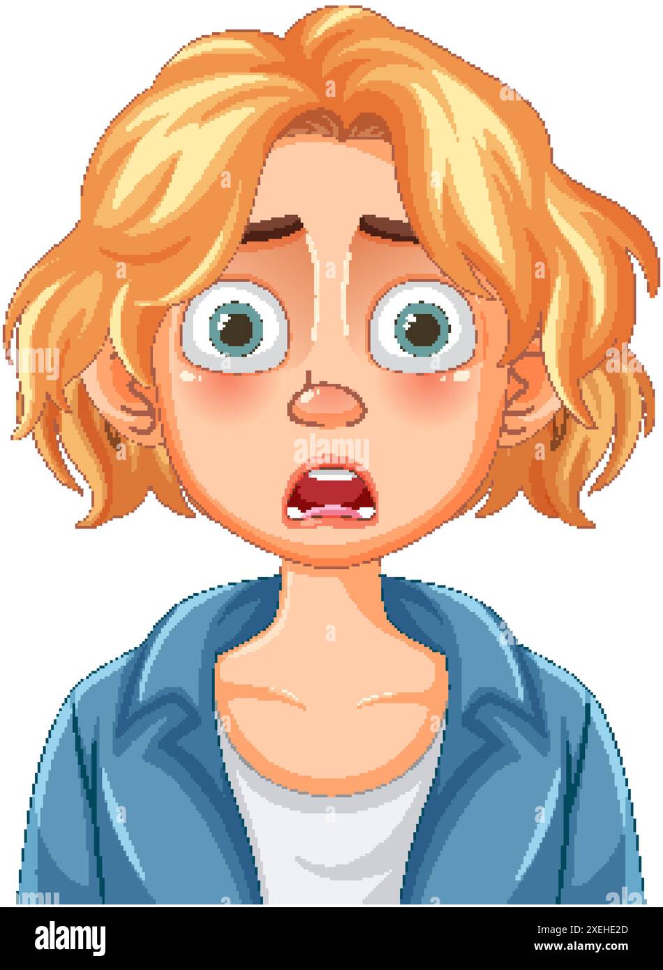 Blonde character with a shocked expression Stock Vector Image & Art - Alamy