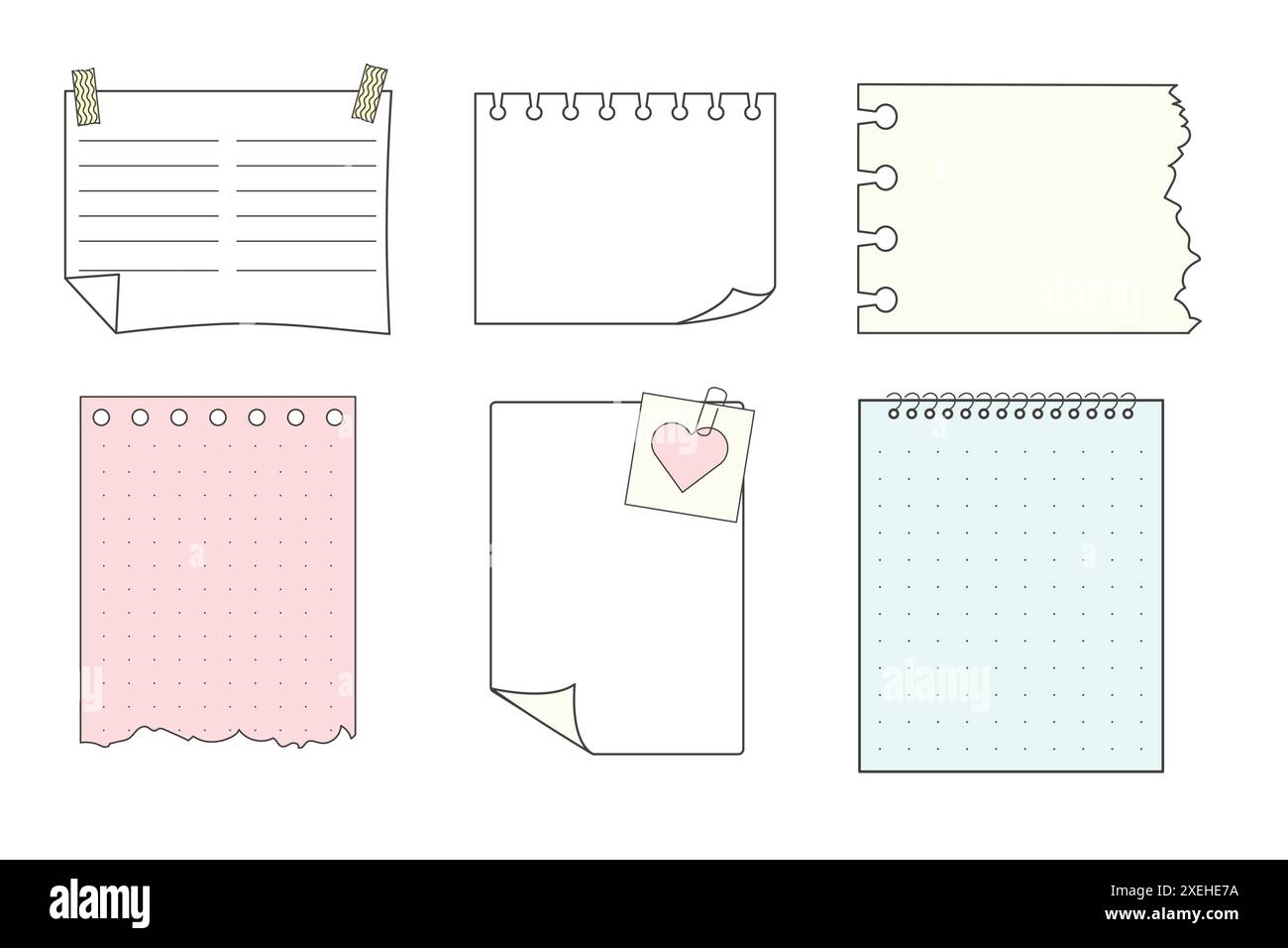Memo sticky notes, sheet reminder, color office or school pages with ...