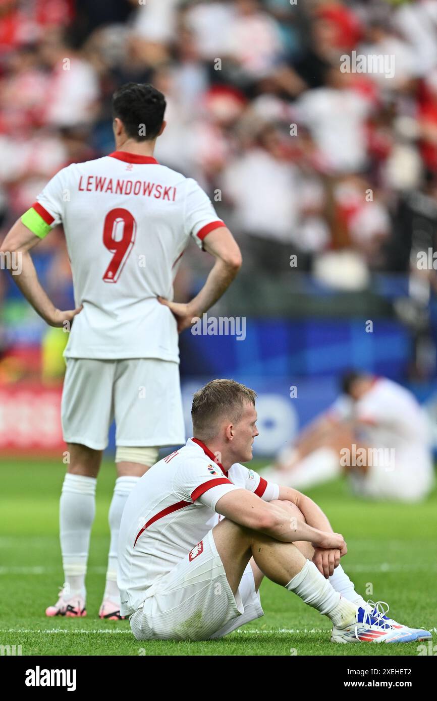 BERLIN, GERMANY - JUNE 21: Karol Swiderski, Robert Lewandowski during ...
