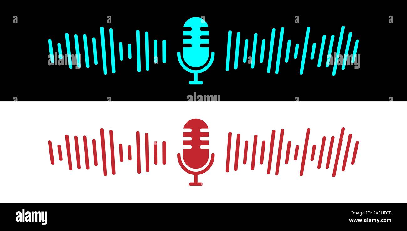 Sound wave icon, podcast player interface, music symbol, sound wave ... Sound wave icon, podcast player interface, music symbol, sound wave ...