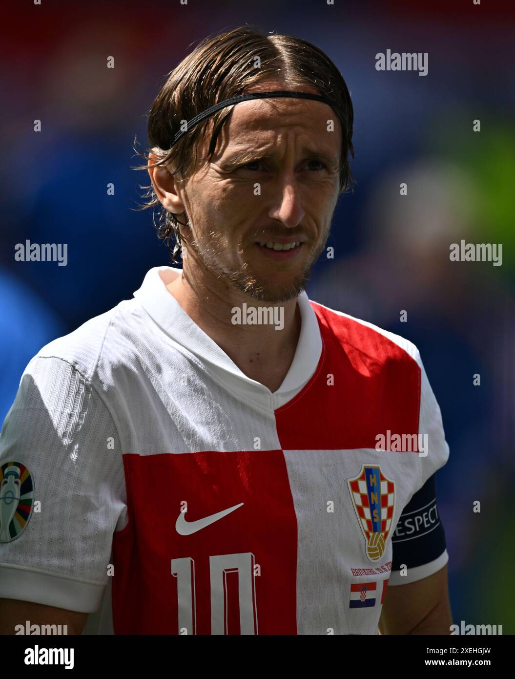 HAMBURG, GERMANY - JUNE 19: Luka Modric of Croatia during the UEFA EURO ...