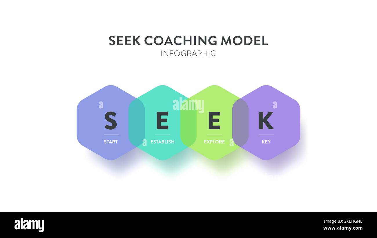 SEEK coaching model strategy framework infographic diagram banner ...