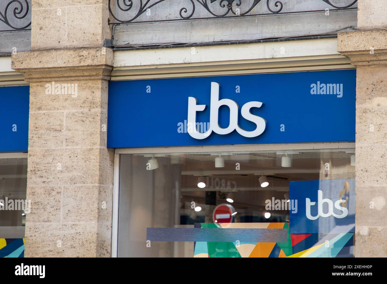 Bordeaux , France - 06 23 2024 : TBS store logo sign chain and brand ...
