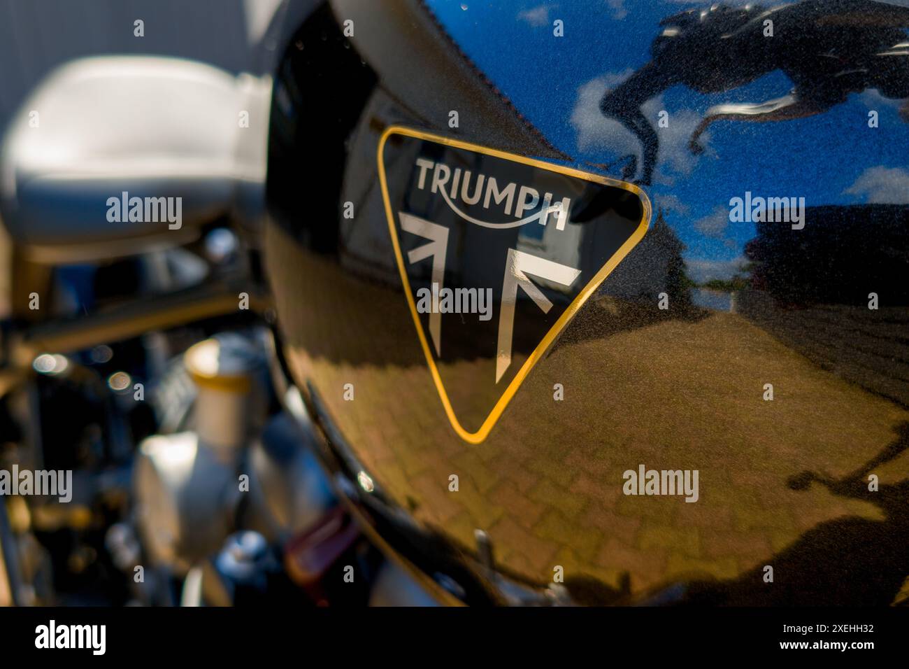 Bordeaux , France - 06 23 2024 : Triumph Bonneville Bobber limited ...