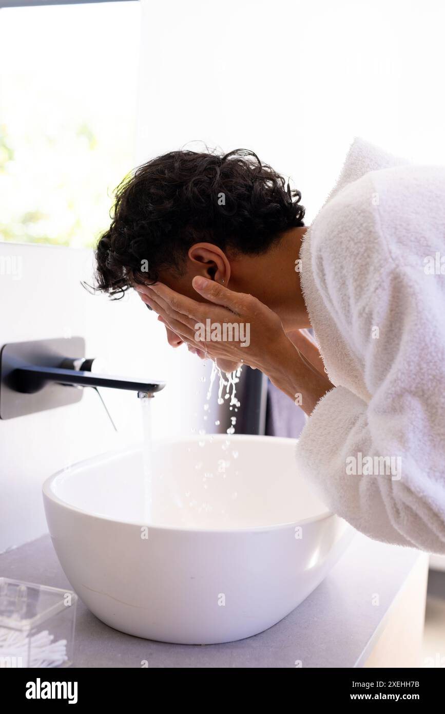 Man washing his face hi-res stock photography and images - Alamy