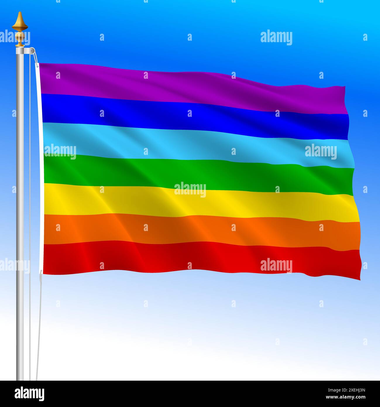 Peace movement waving flag, international symbol, vector illustration ...