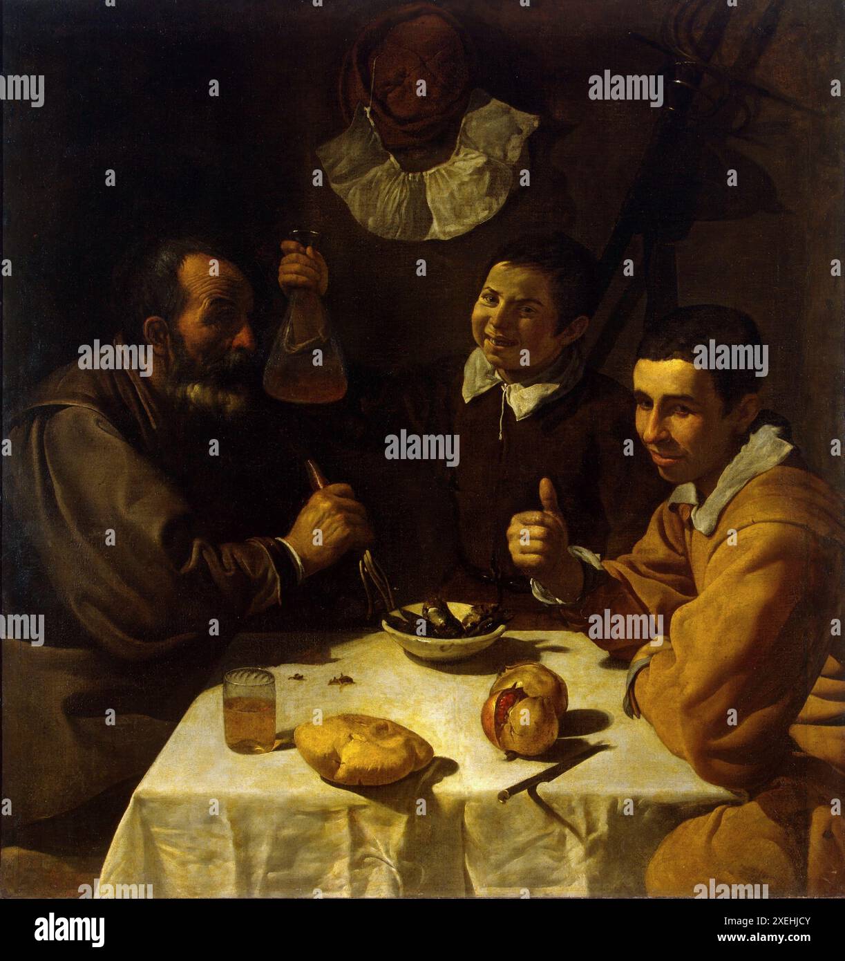 The Lunch is a very early painting by Spanish artist Diego Velázquez ...