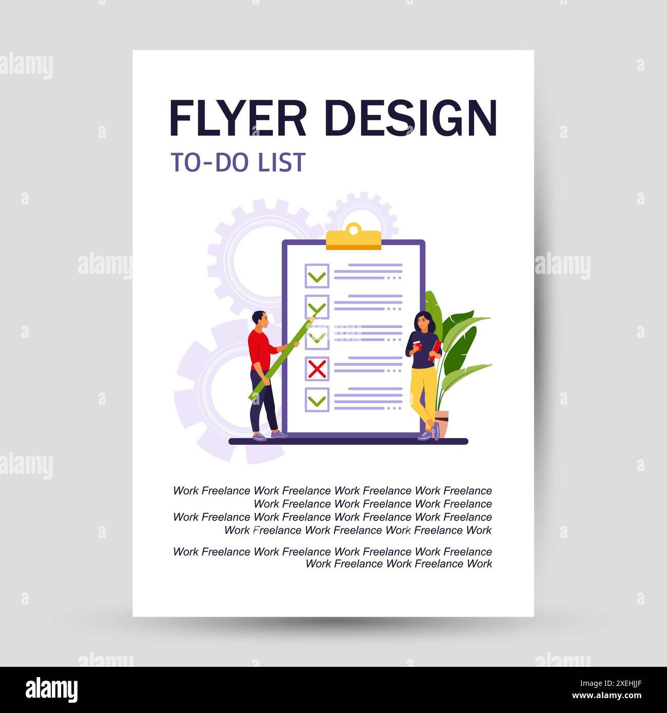 Checklist, to-do list flyer. Business idea, planning or coffee break ...