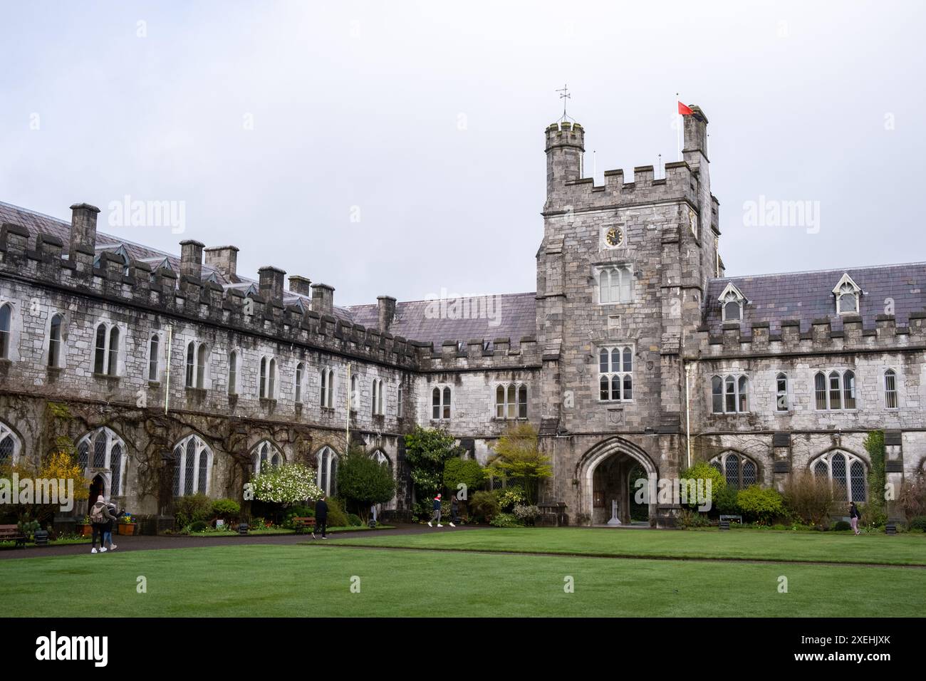 UCC University college cork education main building and gardens Stock ...