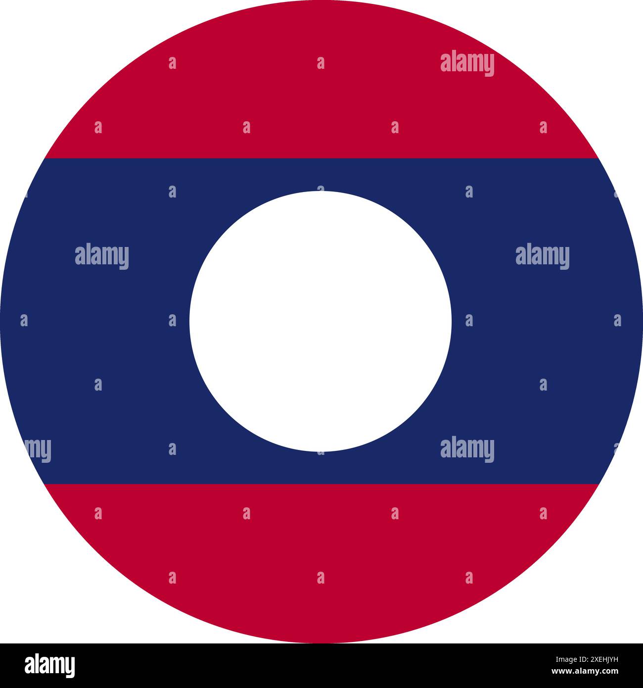 LAOS Flag in circle, official color, National flag, symbol of nation ...