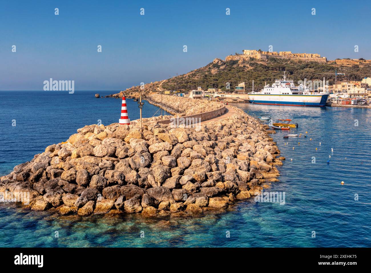 Gozo Fast Ferry for scenic cruise back to Malta Island Stock Photo - Alamy