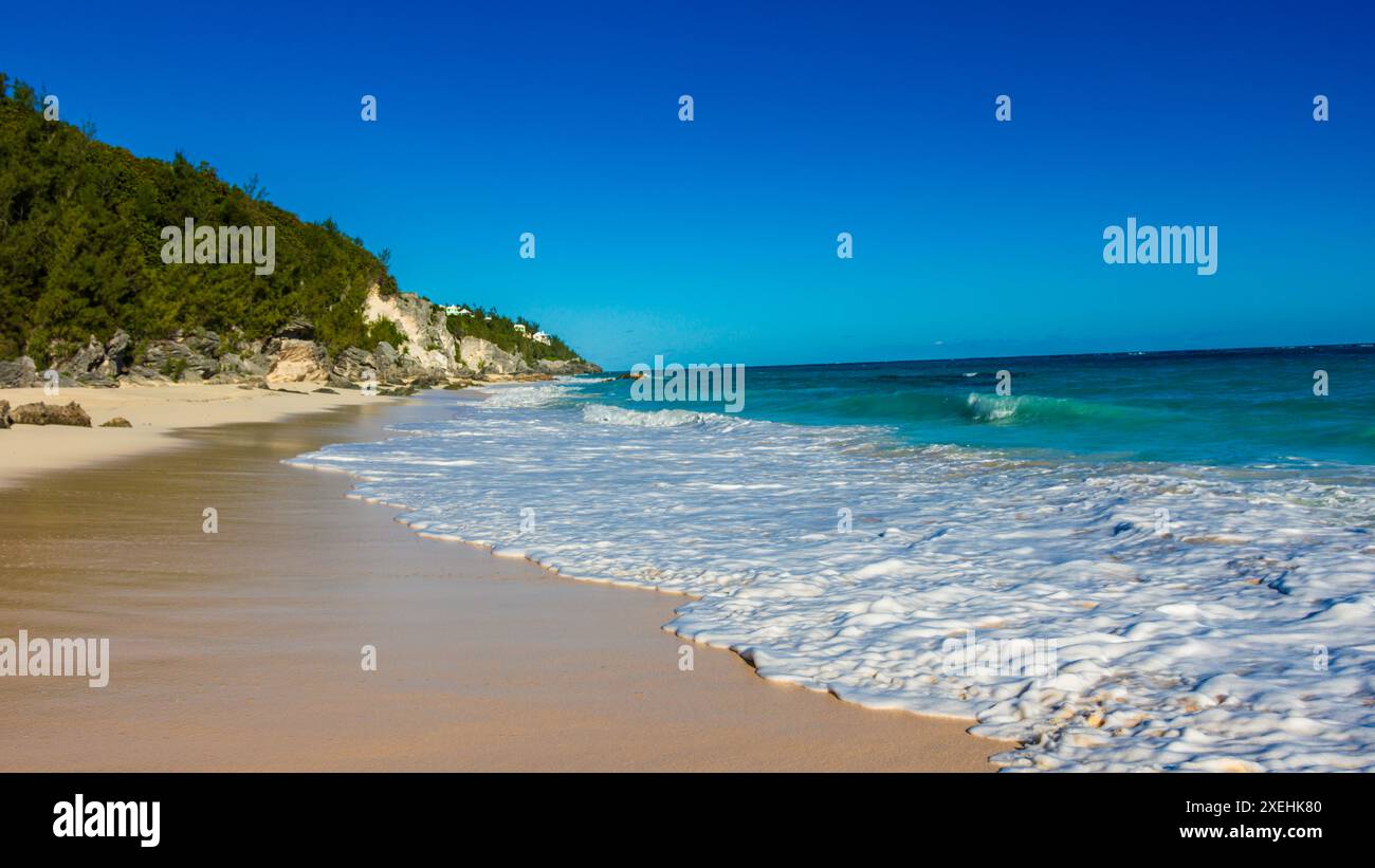 Horseshoe Bay Beach and Deep Bay Beach in Hamilton, Bermuda Stock Photo ...