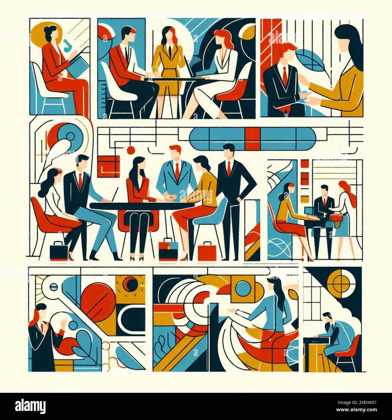 Team co workers Stock Vector Images - Alamy