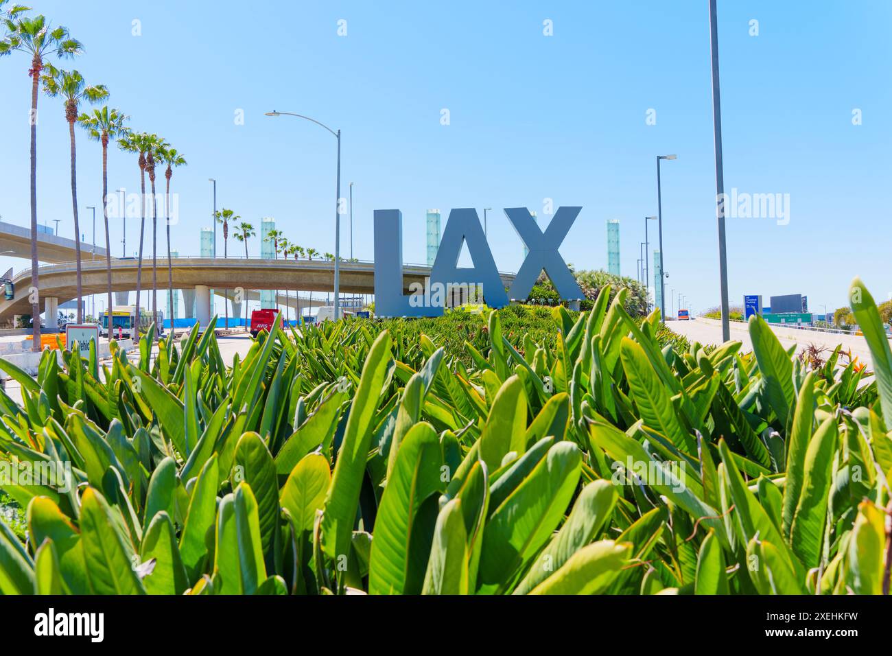 Los Angeles, California - April 8, 2024: Prominent LAX sign marking the ...